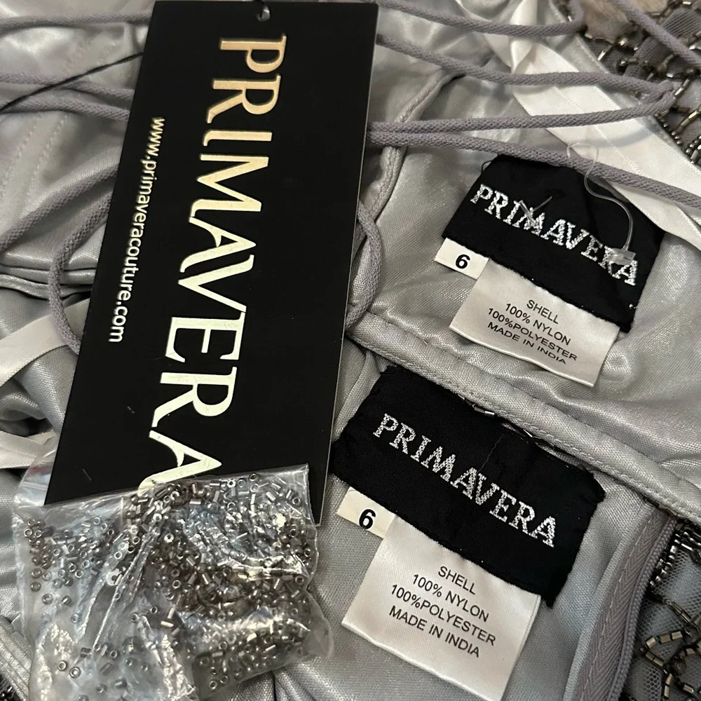 Primavera Couture | Dresses | New Primavera Pewter Sz 6 Two Piece ...